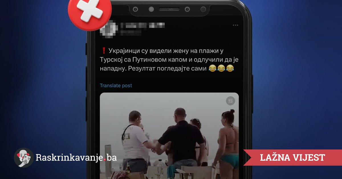 Raskrinkavanje - Nije “zbog Putina”: Viralni snimak tuče na plaži snimljen je u Rusiji, ne u Turskoj