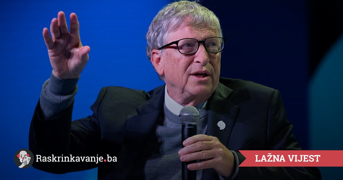 Raskrinkavanje - Bill Gates nije “otkrio” da će “čipovanje vakcinama ... Raskrinkavanje - Bill Gates nije “otkrio” da će “čipovanje vakcinama ...